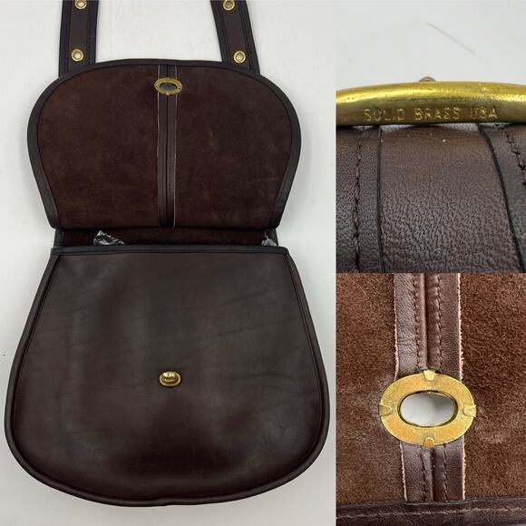 Coach | Bags | Vintage Coach Crescent Bag Black Leather Purse Handbag ...